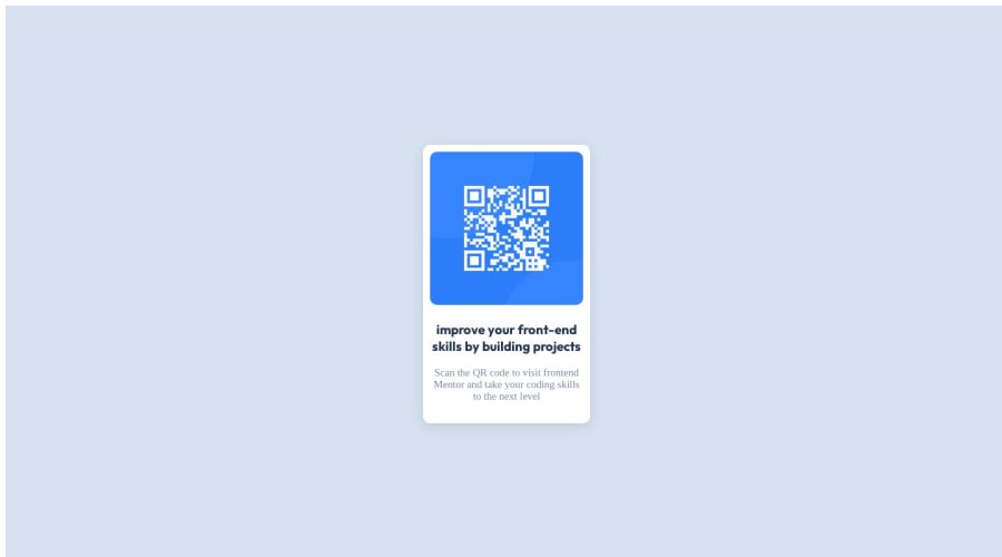 Frontend Mentor Centering The Qr Code Card Using Flexbox Coding Challenge Solution