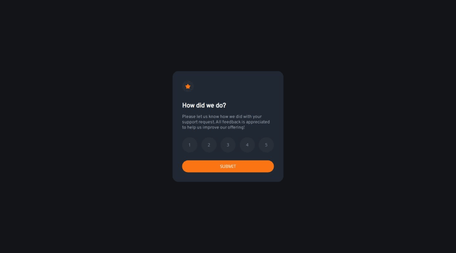 Frontend Mentor Interactive Rating Component With Html Css And Javascript Coding Challenge