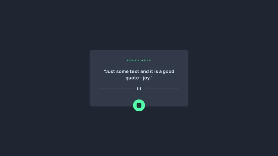 Frontend Mentor Advice Generator App Using Html Css And Js Coding Challenge Solution