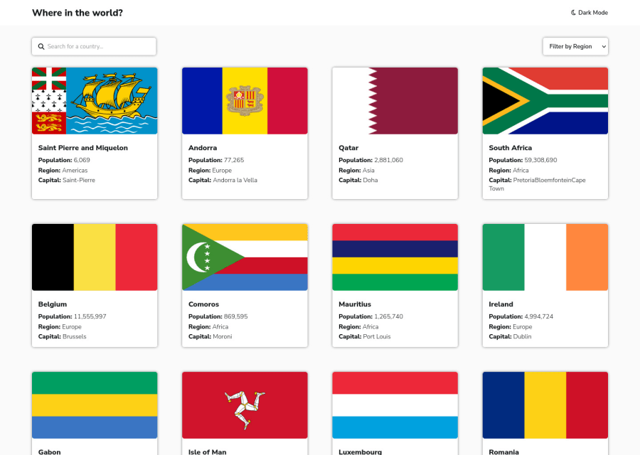 Frontend Mentor Countries Api React Js Coding Challenge Solution