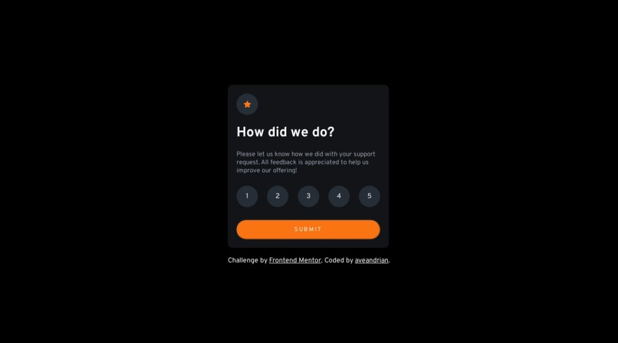 Frontend Mentor Interactive Rating Component Solution React Vite