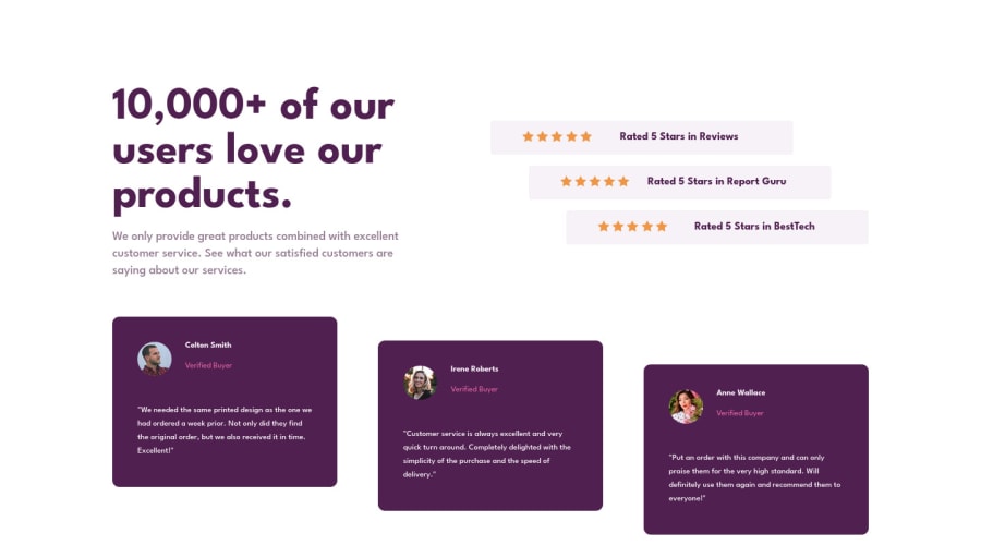 Frontend Mentor Responsive Mobile First Solution With Css Grid And