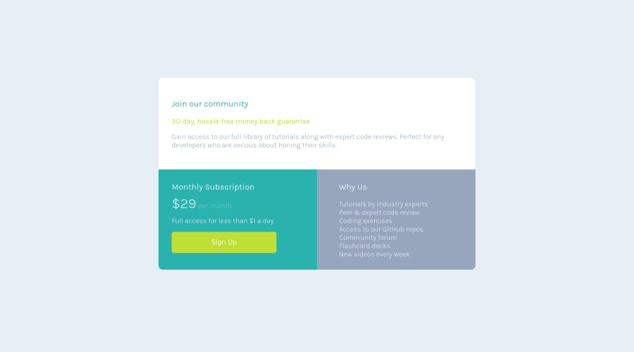 Frontend Mentor Responsive Card Built Using Html Css Grid And Javascript Coding Challenge
