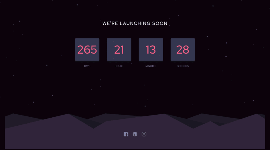 Frontend Mentor Launch Countdown Timer Coding Challenge Solution