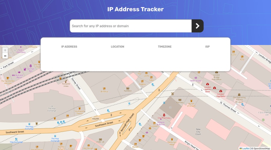 Frontend Mentor Responsive Ip Address Tracker Using Restful Api S