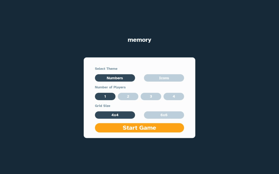 Frontend Mentor Memory Game Built In React Coding Challenge Solution