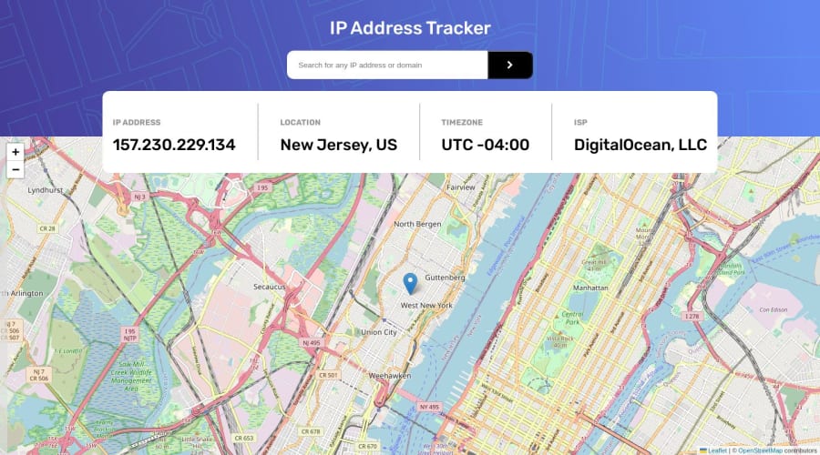 Frontend Mentor Ip Address Tracker Using React Coding Challenge Solution