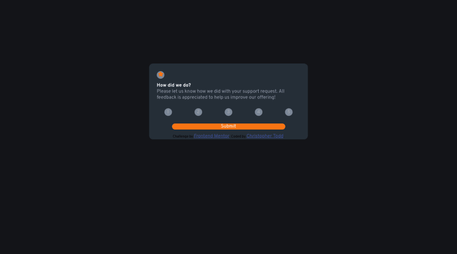 Frontend Mentor Interactive Rating Component By Chris Coding