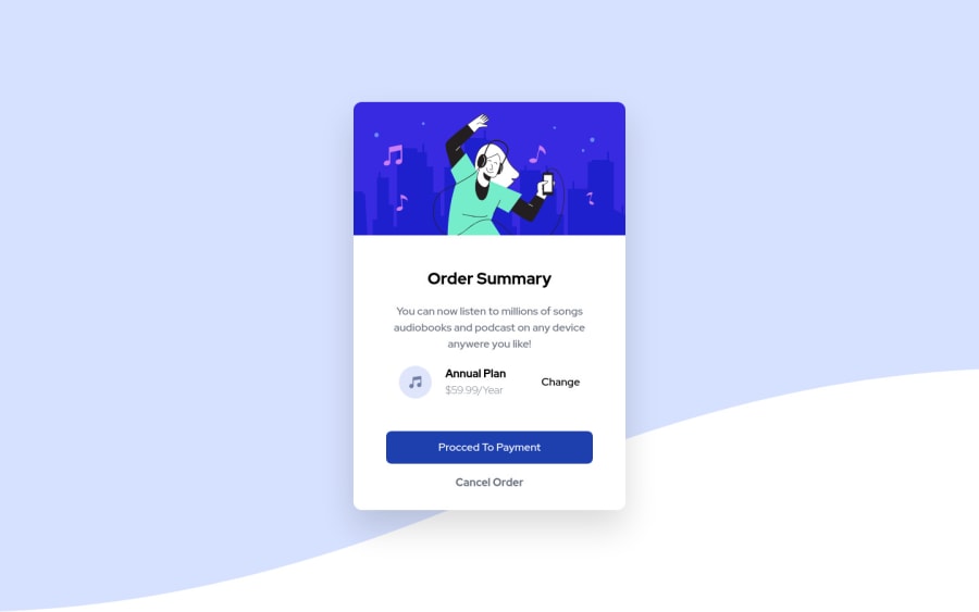 Frontend Mentor Order Summary Using Tailwind Css Coding Challenge