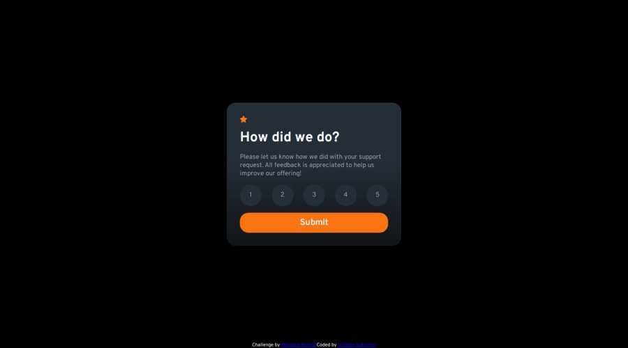 Frontend Mentor Interactive Rating Using Html Css And Javascript Coding Challenge Solution