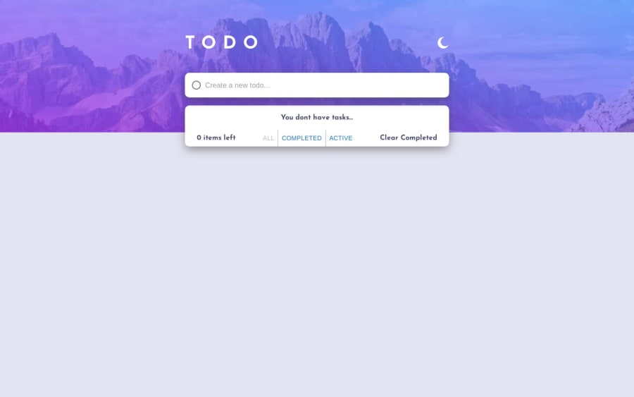 Frontend Mentor Todo App Using React And Redux To Handle State Coding