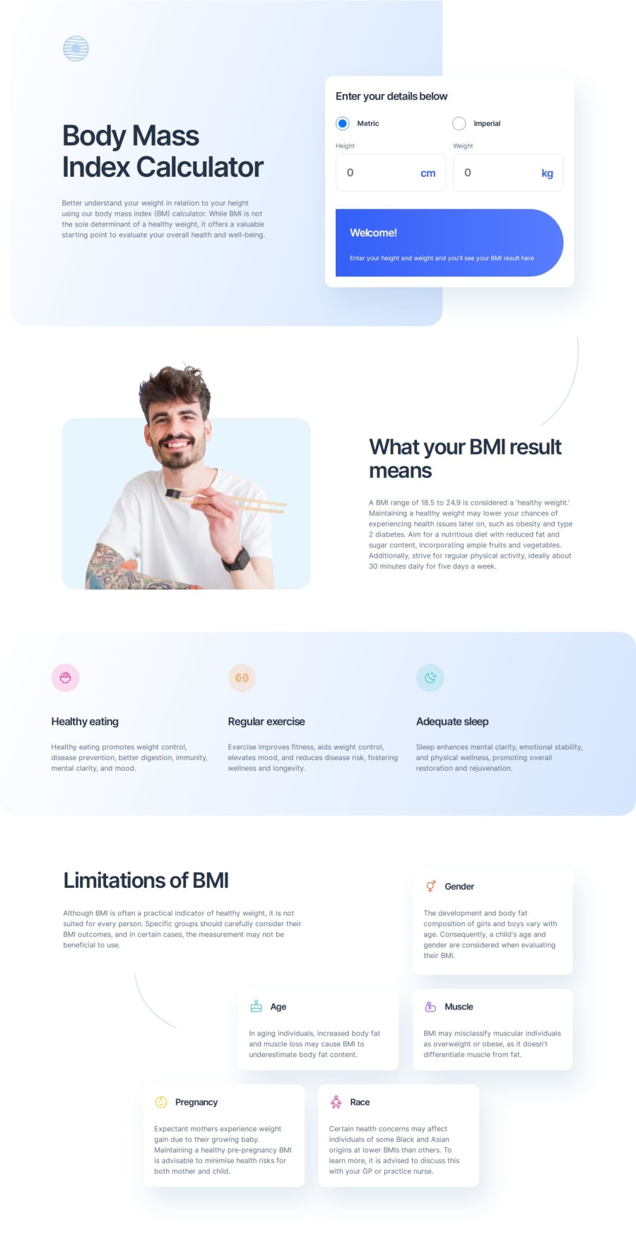 Frontend Mentor Body Mass Index Calculator Coding Challenge Solution
