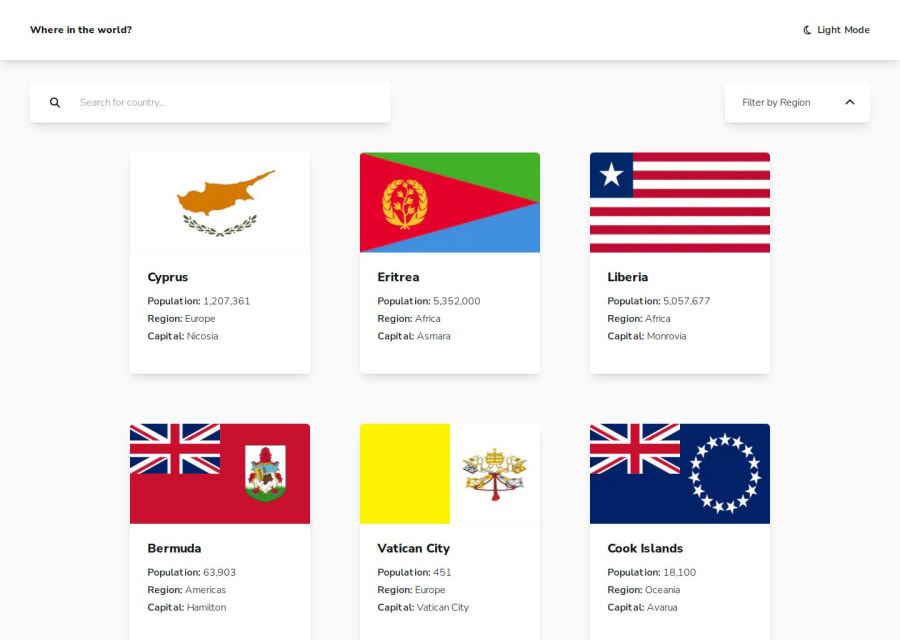 Frontend Mentor Rest Countries [next Js App Router Tailwindcss