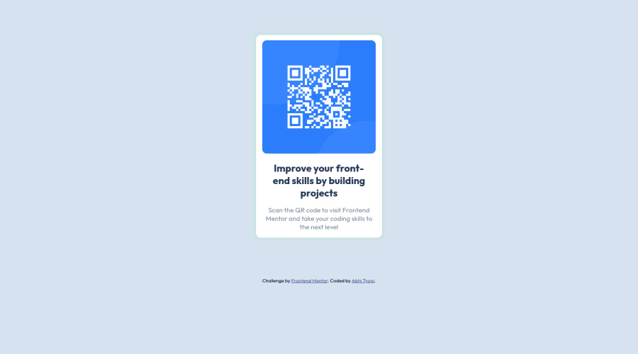 Frontend Mentor | QR code component challenge coding challenge solution