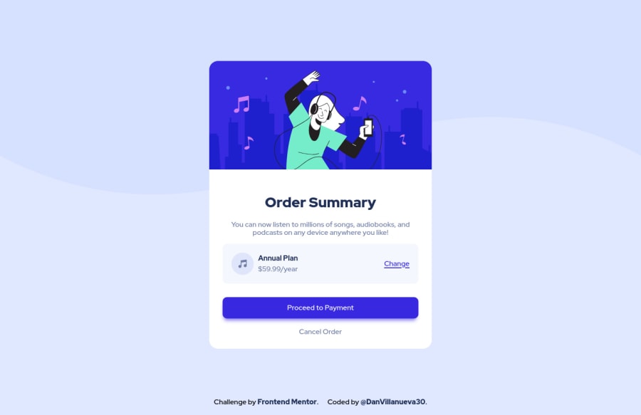 Frontend Mentor Order Summary Challenge Using Css Grid And Flexbox Coding Challenge Solution