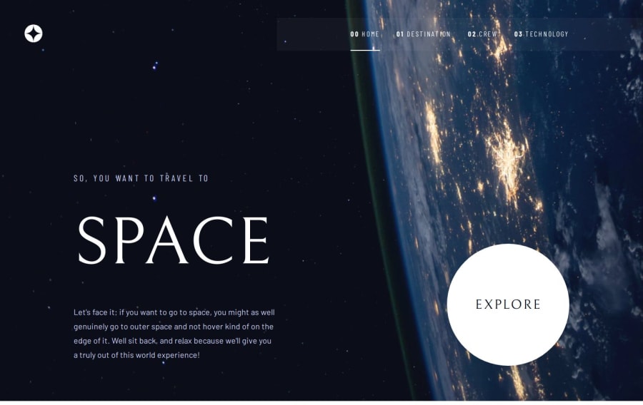 Frontend Mentor Space Tourism Multipage Website With Nextjs Tailwind