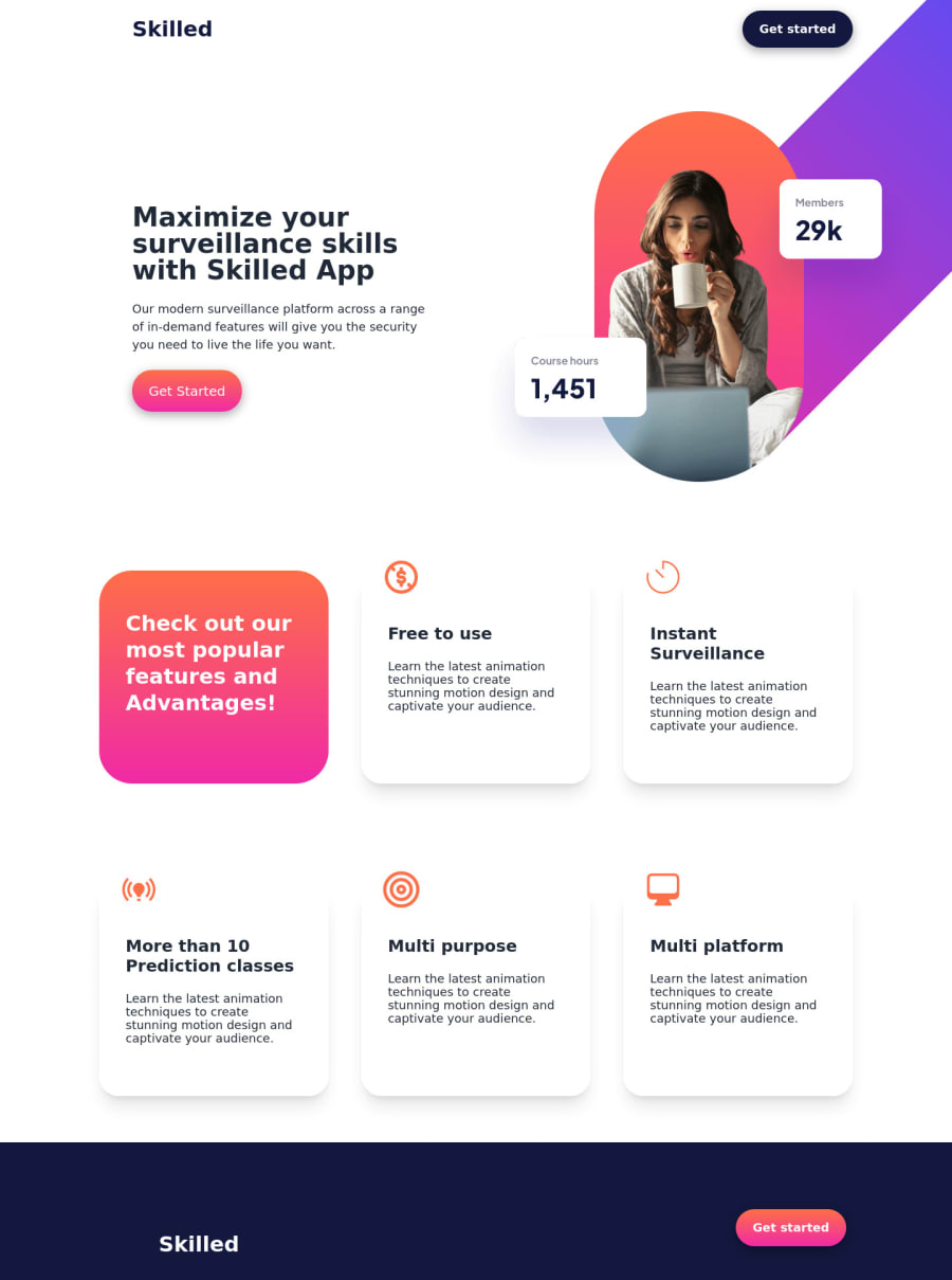 Frontend Mentor Responsive Landing Page Using Reactjs Coding Challenge Solution
