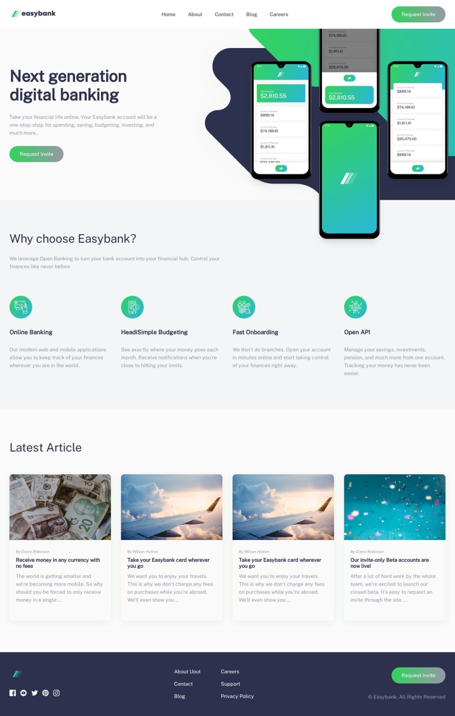 Frontend Mentor | Easybank Landing Page Solution coding challenge solution Frontend Mentor | Easybank Landing Page Solution coding challenge solution