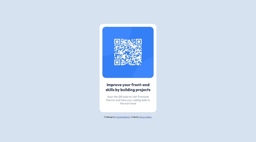 Frontend Mentor Qr Code Using Css Flexbox Coding Challenge Solution