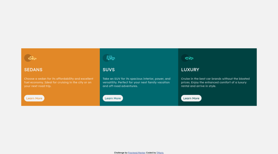 Frontend Mentor Responsive 3 Column Preview Card Component Coded Using Html And Css Coding