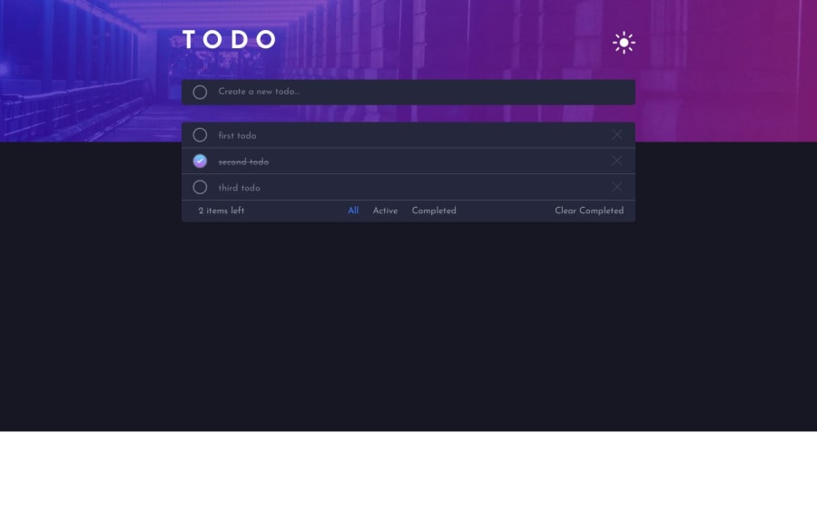 Frontend Mentor Responsive Basic Todo App With React Typescript And