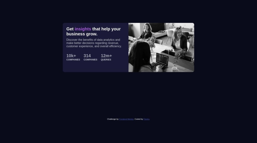 Frontend Mentor Stats Component Main Using Custom Css Coding Challenge Solution