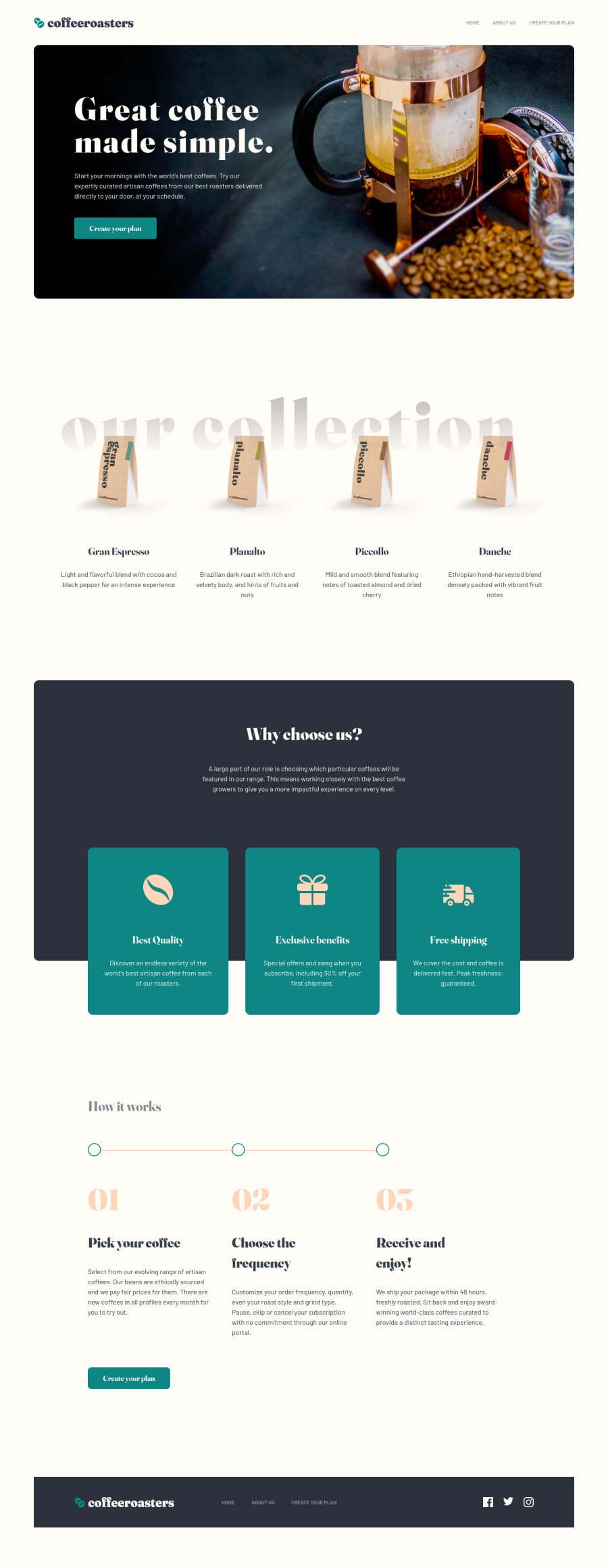 Frontend Mentor Coffee Roasters Subscription With React Tailwind Css