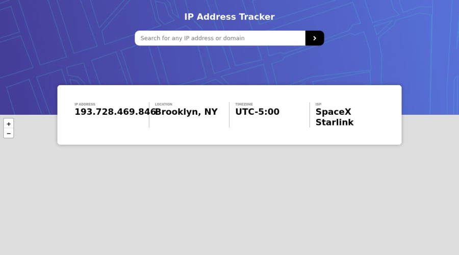 Frontend Mentor Ip Address Tracker Using Ipify Api And Leaflet Js Map Coding Challenge Solution