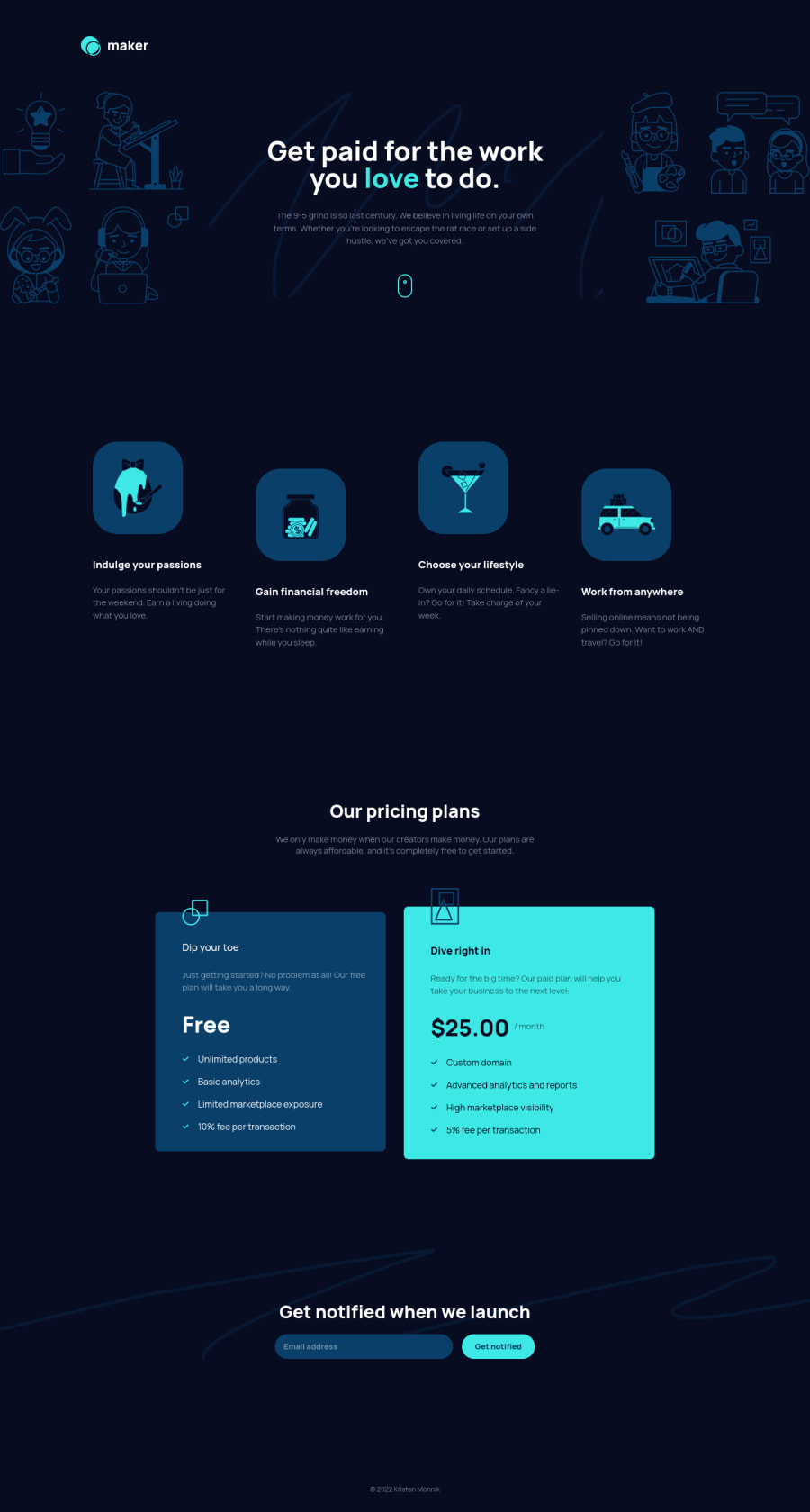 Frontend Mentor Maker Landing Page Using Html Tailwind Css And Javascript Coding Challenge