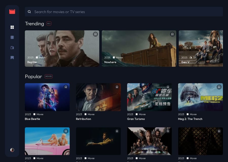 Frontend Mentor Entertainment Web App React Next Js Tailwind Tmdb