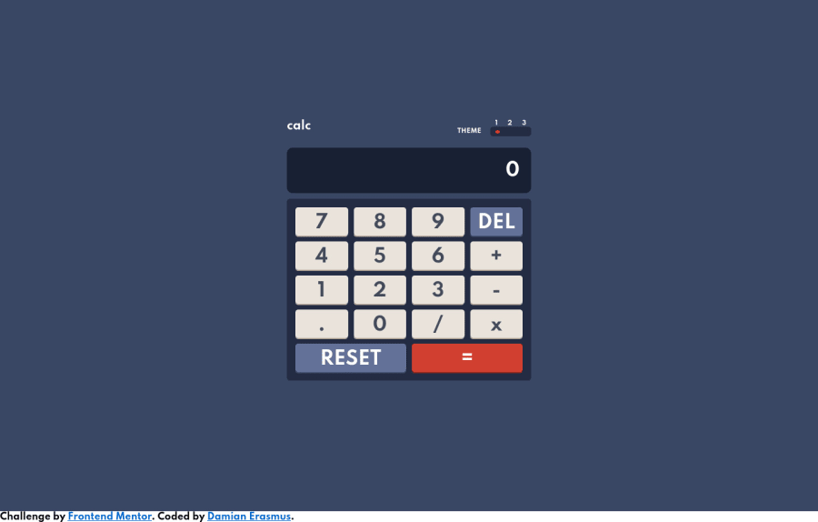 Frontend Mentor Calculator App Using Html Css And Javascript Coding 1965
