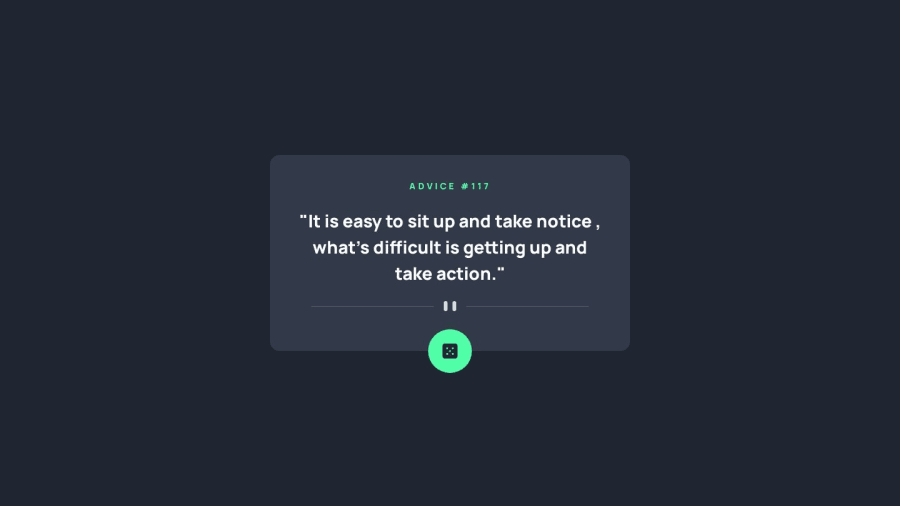 Frontend Mentor Advice Generator App Using Html Css Js
