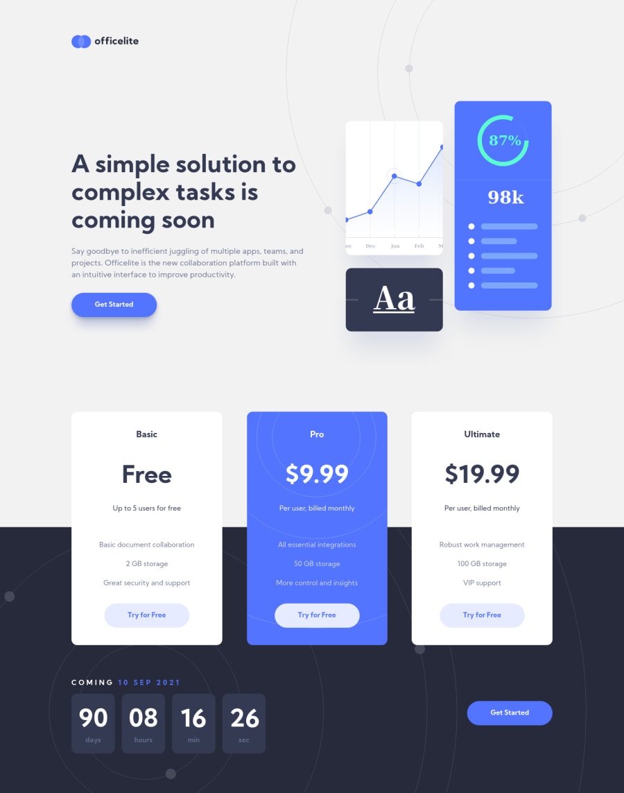 Frontend Mentor Officelite Coming Soon Site Using Gulp Sass Js Bem