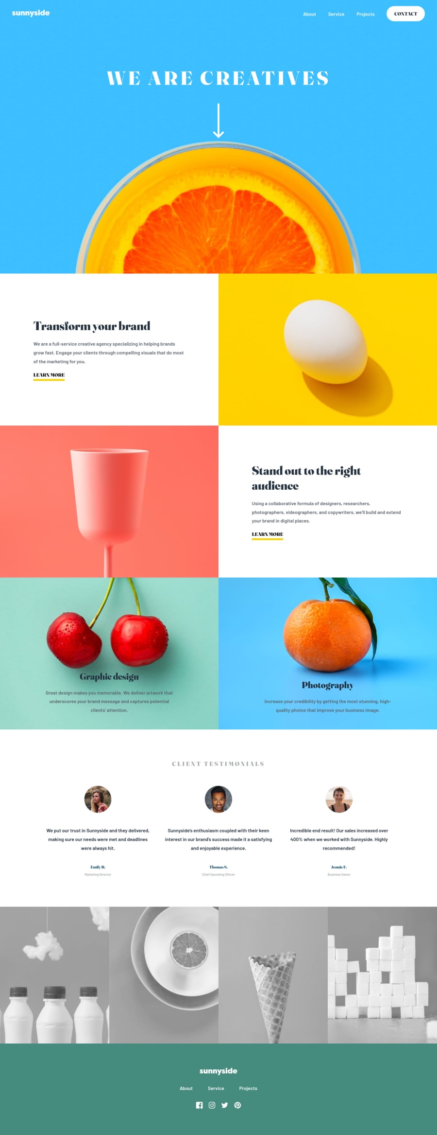 Frontend Mentor Sunnyside Agency Responsive Landing Page Coding Challenge Solution