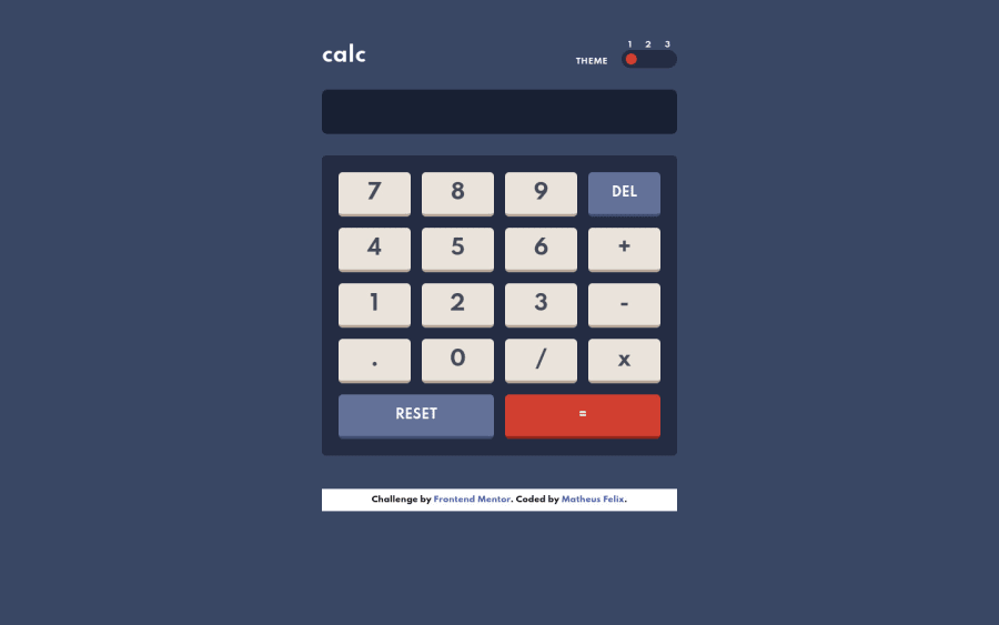 Frontend Mentor Calculator App Using Tailwind Css Coding Challenge Solution