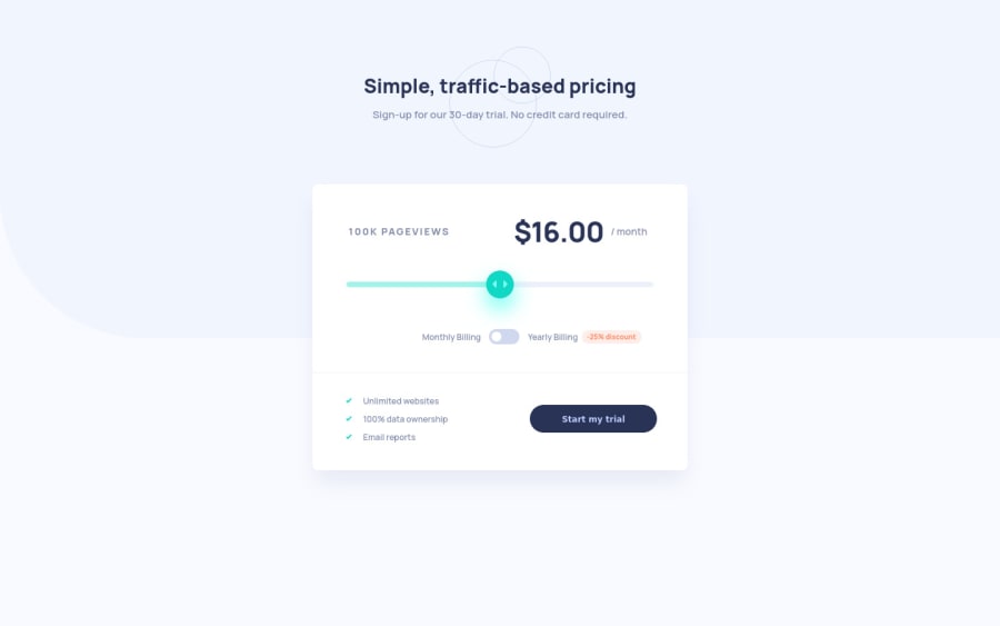 Frontend Mentor Interactive Pricing Component Vanilla Everything 🍨 Coding Challenge Solution