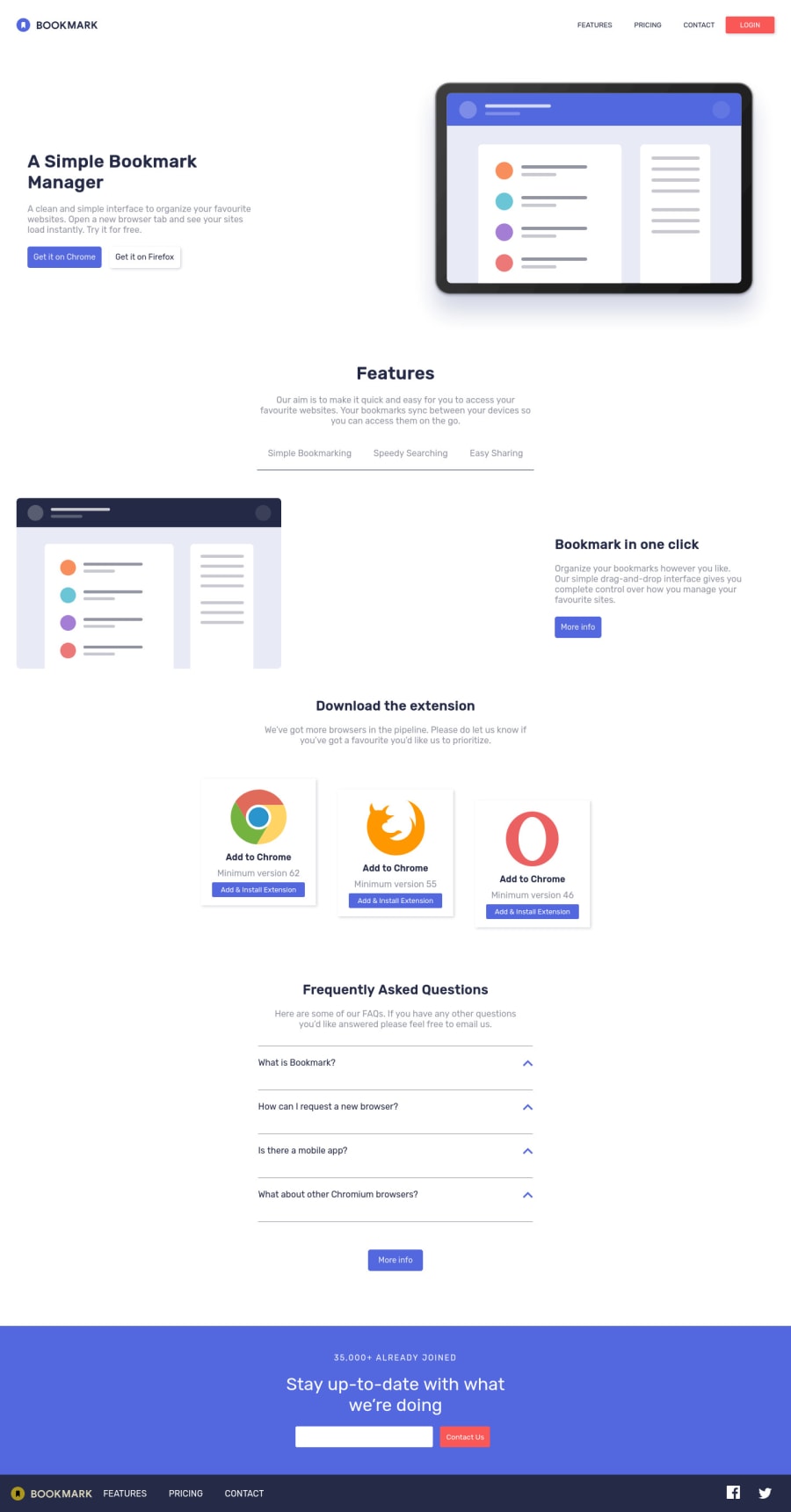 Frontend Mentor | Responsive bookmark landing page using HTML, CSS and ... Frontend Mentor | Responsive bookmark landing page using HTML, CSS and ...