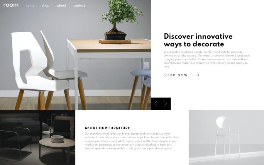 Frontend Mentor Room Homepage With Html Css And Javascript Flex Box And Css Grid Coding