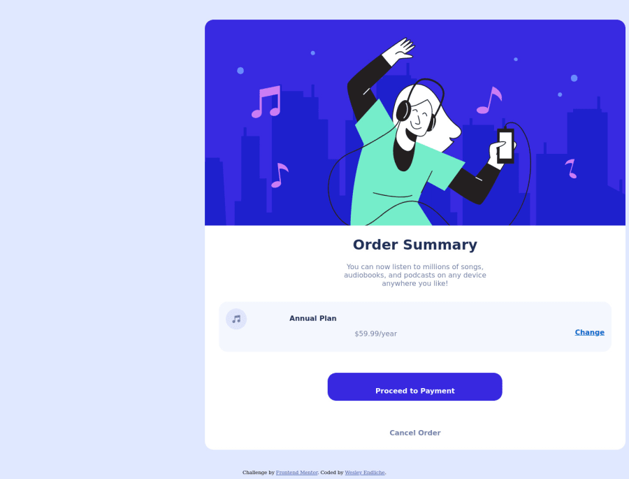 Frontend Mentor Order Summary Page Using Html And Css Coding Challenge Solution