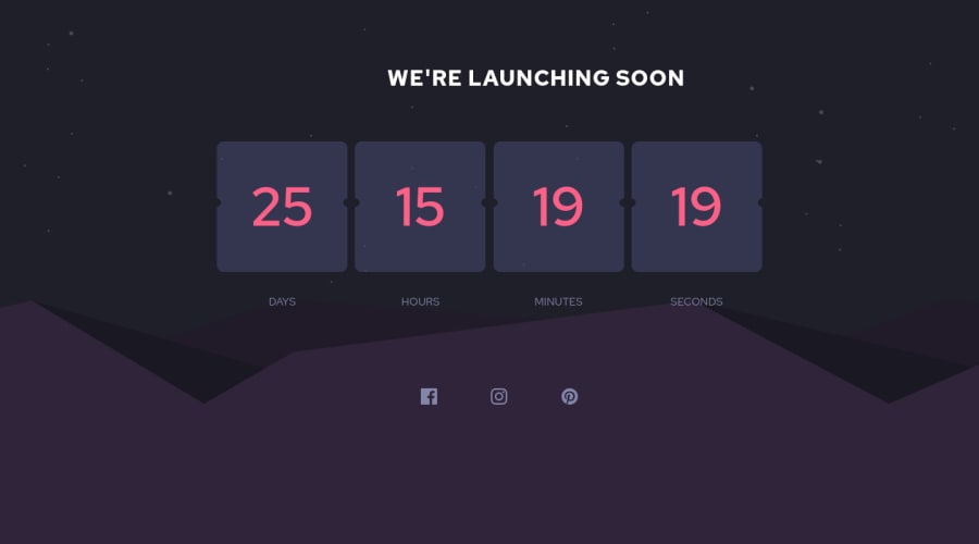 Frontend Mentor | Responsive Countdown Timer coding challenge solution Frontend Mentor | Responsive Countdown Timer coding challenge solution
