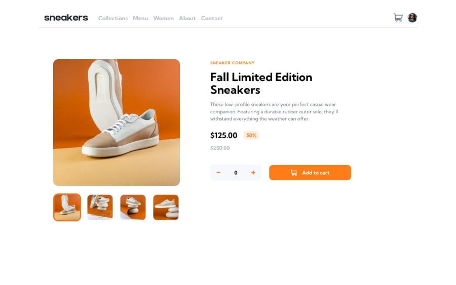 Frontend Mentor E Commerce Product Page Main Using React And Tailwind