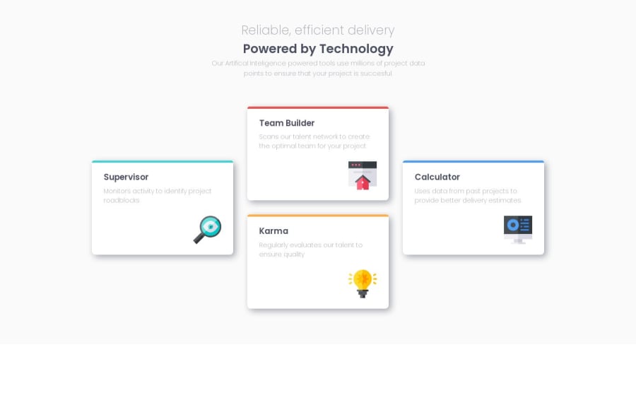Frontend Mentor Four Card Section Using Vite And Sass Coding Challenge Solution
