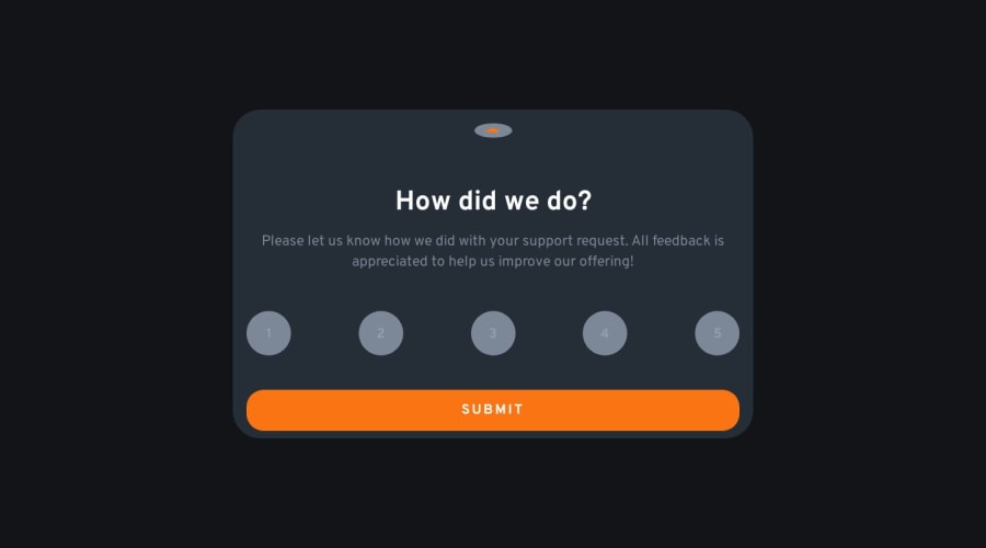 Frontend Mentor Responsive Interacting Rating Component Using React