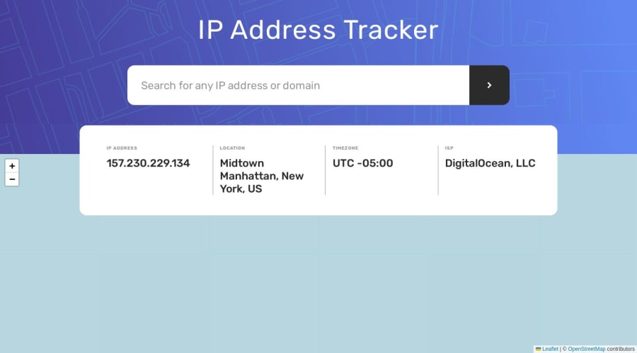 Frontend Mentor Ip Tracker Built With React Coding Challenge Solution