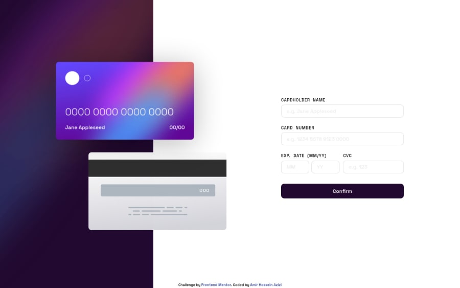 Frontend Mentor Interactive Card Details Form With Sass Coding