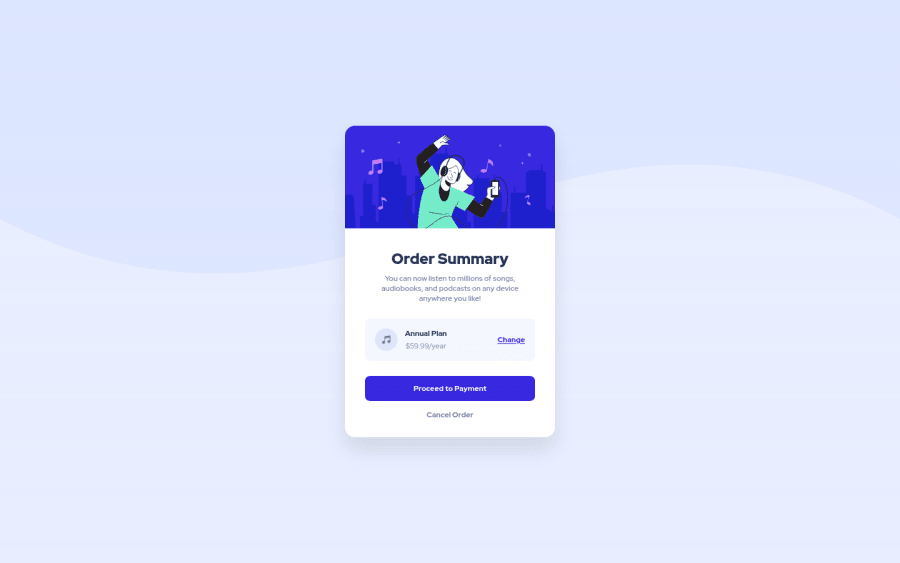 Frontend Mentor Order Summary Component Coding Challenge Solution