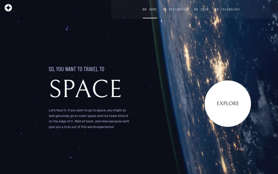 Frontend Mentor Space Tourism Website Using Html Css And Javascript Coding Challenge Solution