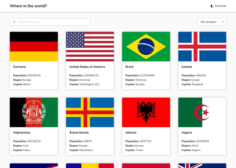 Frontend Mentor Country Api Coding Challenge Solution