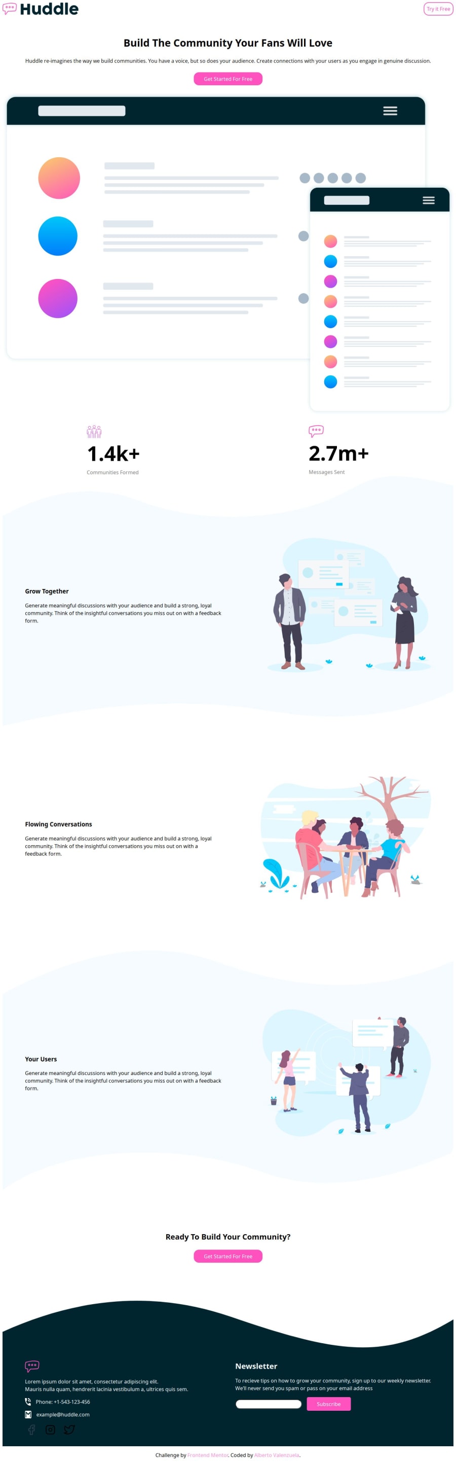 Frontend Mentor Responsive Landing Using Css Grid And Flex Coding Challenge Solution