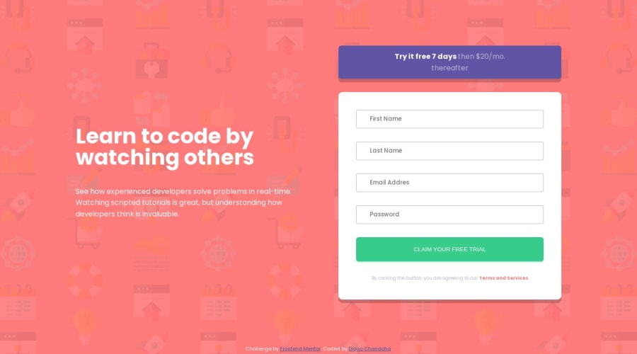 Frontend Mentor Intro Component With Sign Up Form Coding Challenge Solution